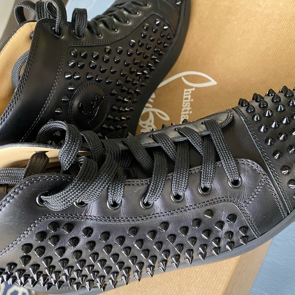 Christian Louboutin | Shoes | Louis Flat Spikes | Poshmark